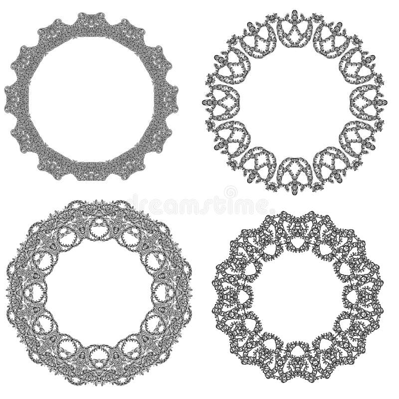 Four round frames stock illustration. Illustration of frames - 36633854