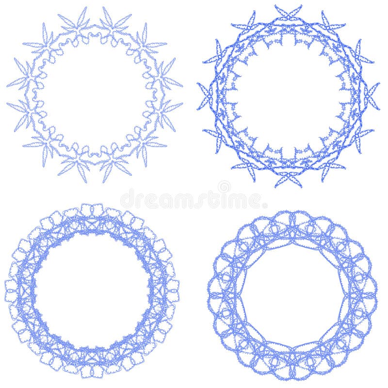 Four round frames stock illustration. Illustration of scrapbooking ...