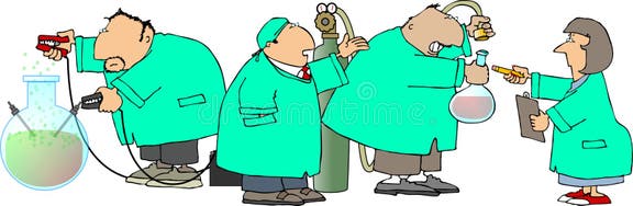 Four scientists stock illustration. Illustration of scientist - 975752
