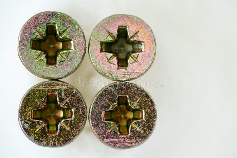 Four screws stock photo. Image of head, metalic, macro - 85496078