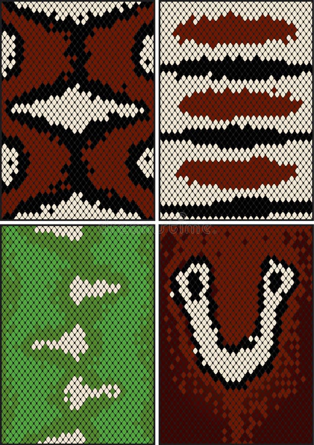 Four seamless patterns stock vector. Illustration of macro - 14669312