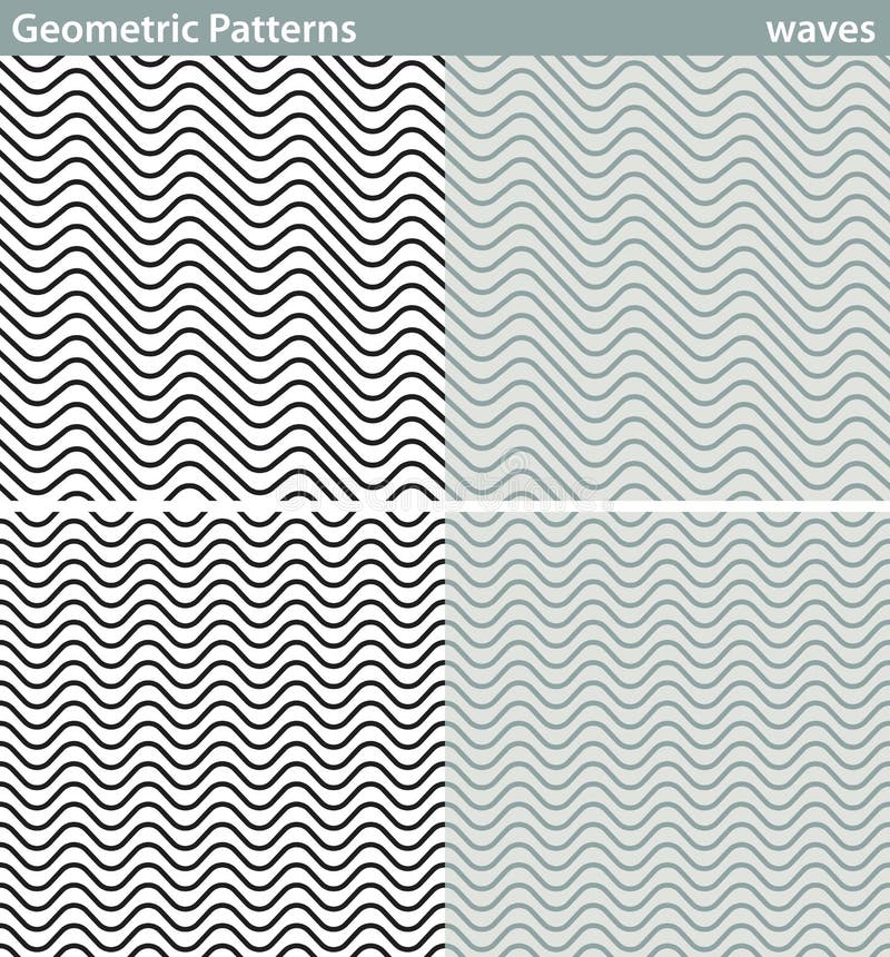 Geometric patterns, waves stock illustration. Illustration of element ...