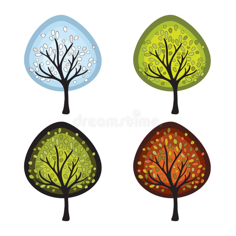 Season Style Trees Stock Illustrations – 39,105 Season Style Trees ...