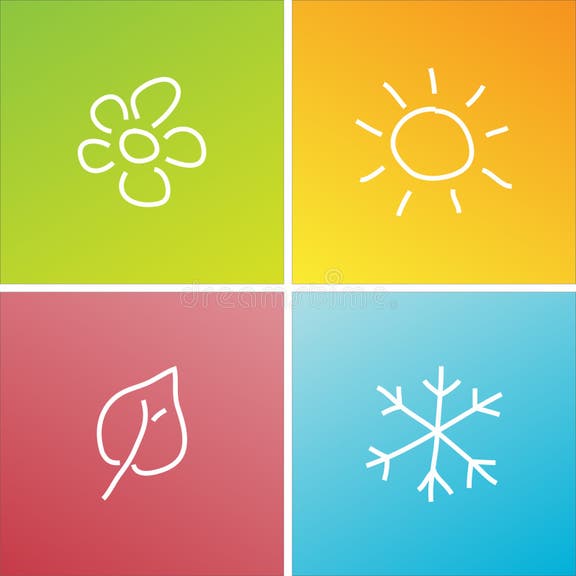 Earth Four Seasons Stock Illustrations – 361 Earth Four Seasons Stock ...