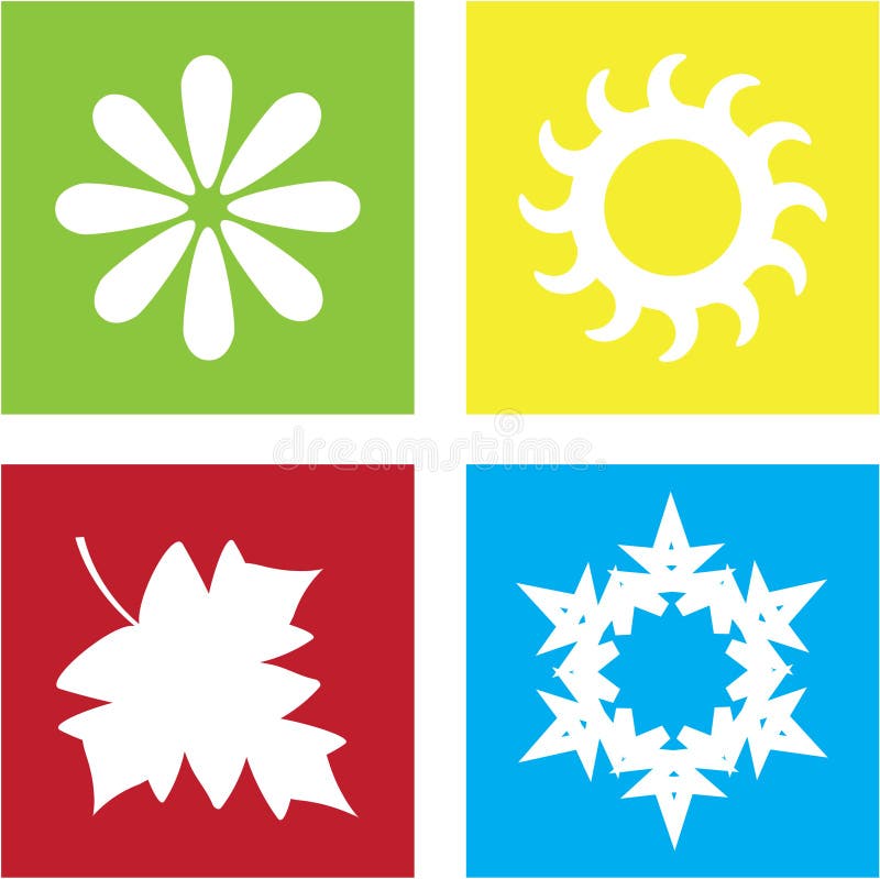 Four Seasons stock vector. Illustration of colorful, abstract - 8398847
