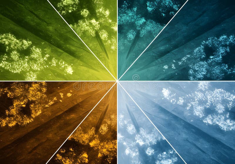 Four Seasons Abstract Background Stock Illustration - Illustration of ...