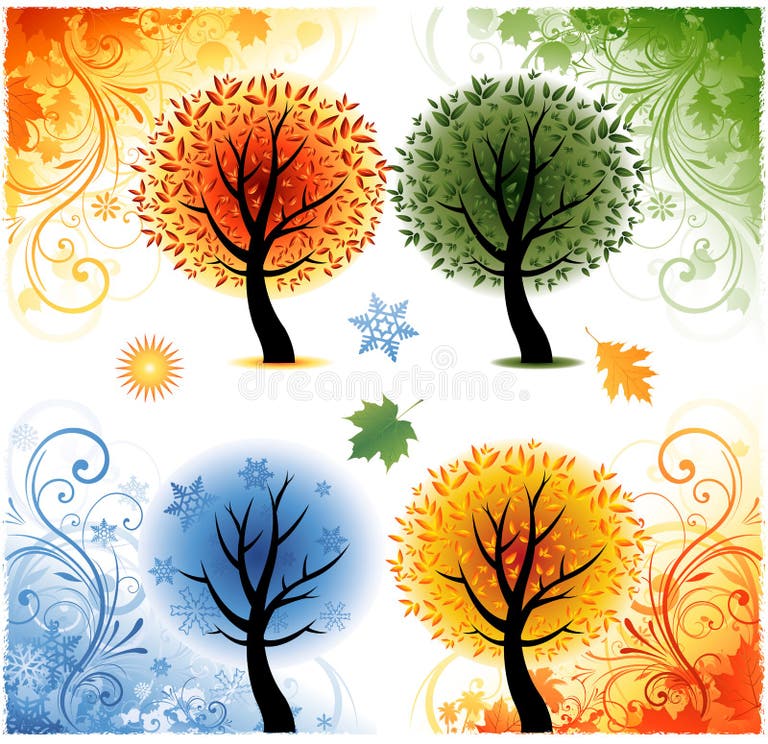 Four Seasons Background Stock Illustrations – 5,047 Four Seasons ...