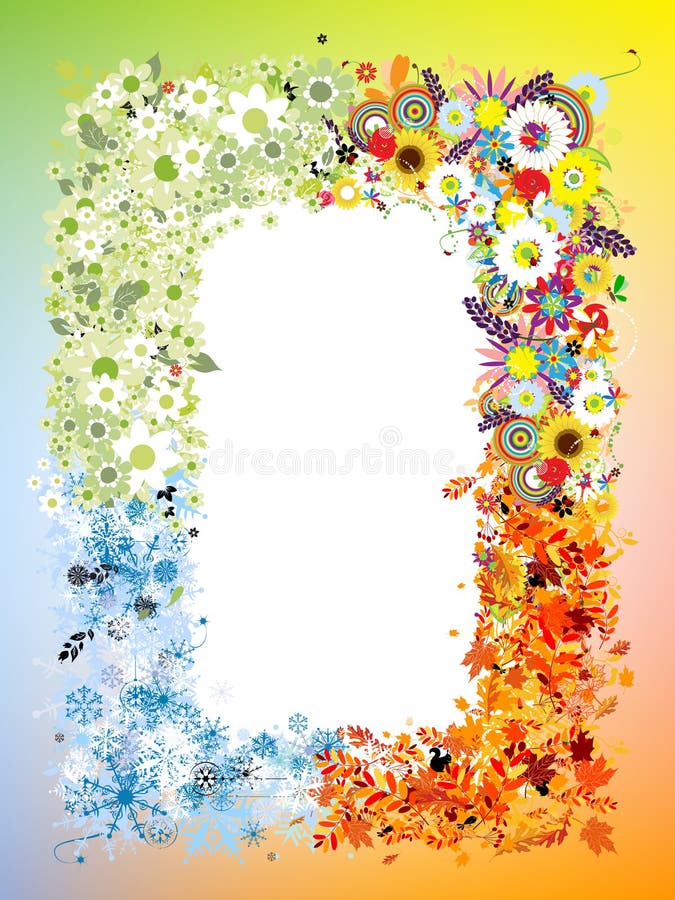 Four Seasons stock illustration. Illustration of autumn - 37141689