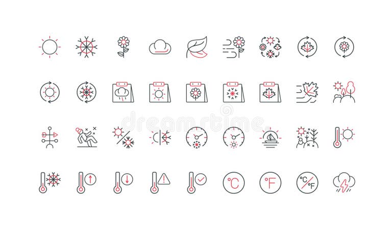 Winter Spring Summer Autumn Icon Stock Illustrations – 10,445 Winter ...