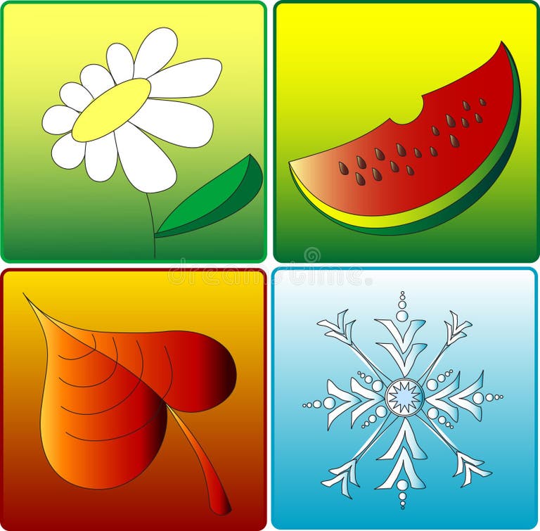 Four Seasons Icons Stock Illustrations – 894 Four Seasons Icons Stock ...
