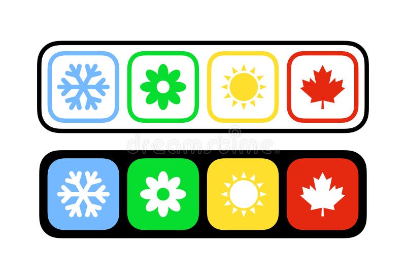 Four Seasons Icons. Four Seasons Scale Stock Illustration ...