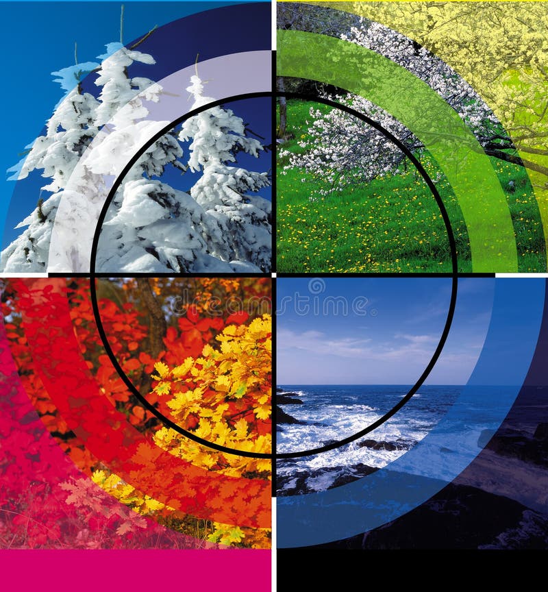 Four Seasons stock vector. Illustration of christmas, decoration - 9611236