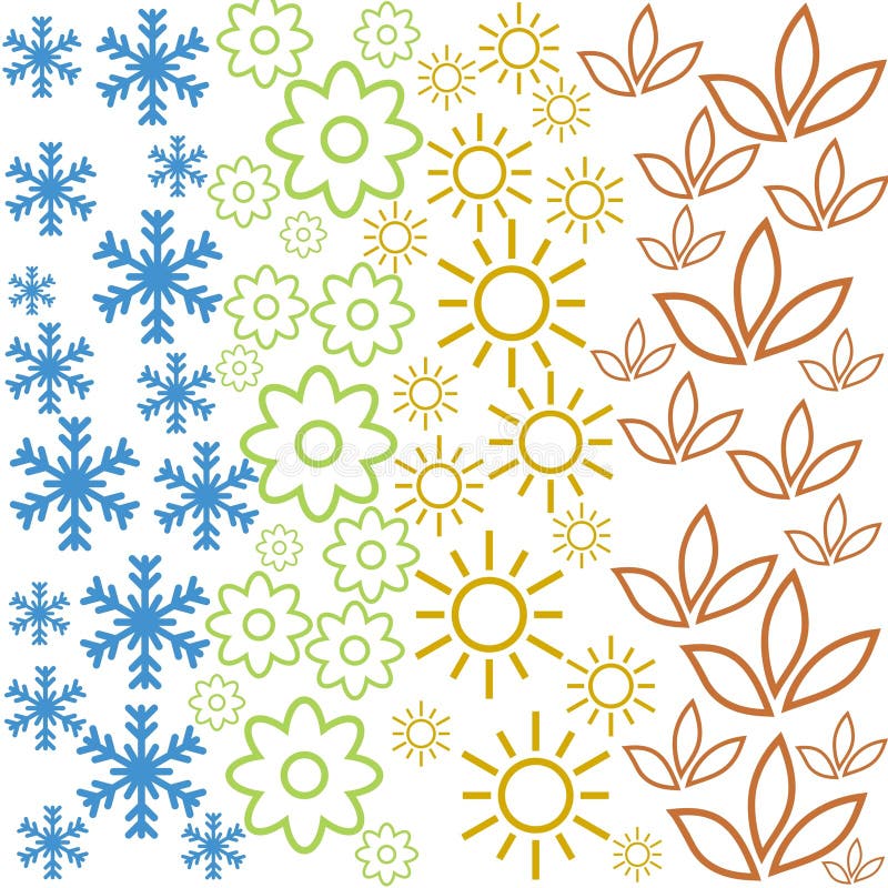 Four Seasons Background Pattern Stock Illustrations – 614 Four Seasons ...