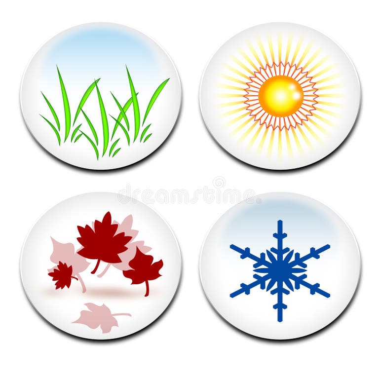 Four Seasons Stickers Stock Illustrations – 37 Four Seasons Stickers ...