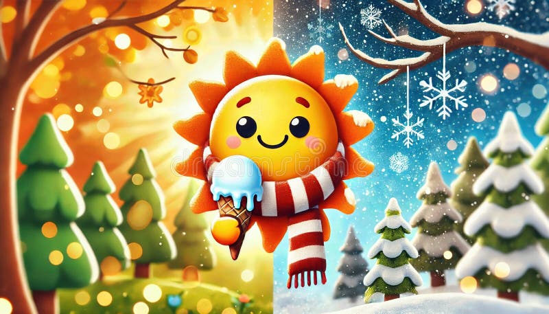 Four Seasons Tree Illustration Stock Illustration - Illustration of ...