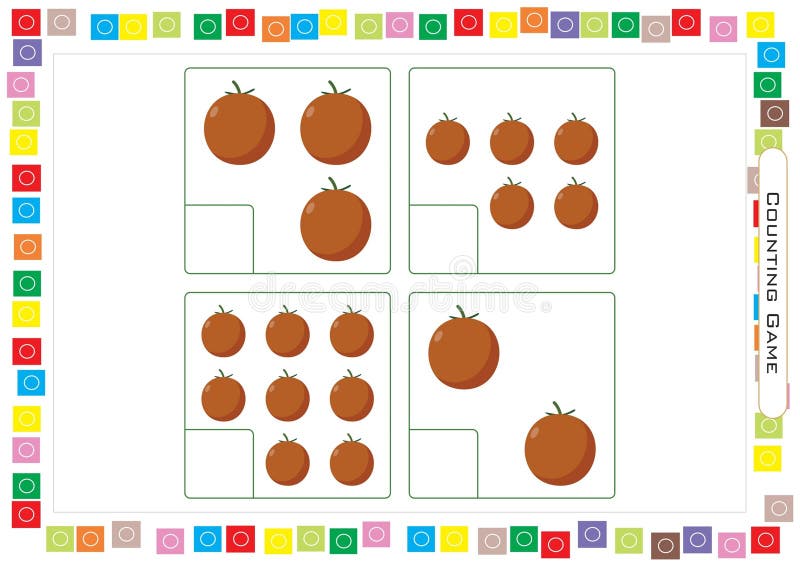 Simple Counting Worksheets for Toddlers & Preschoolers Stock ...