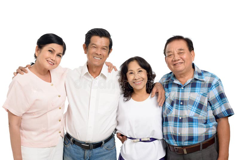 Four senior people stock photo. Image of isolated, pension - 42183234