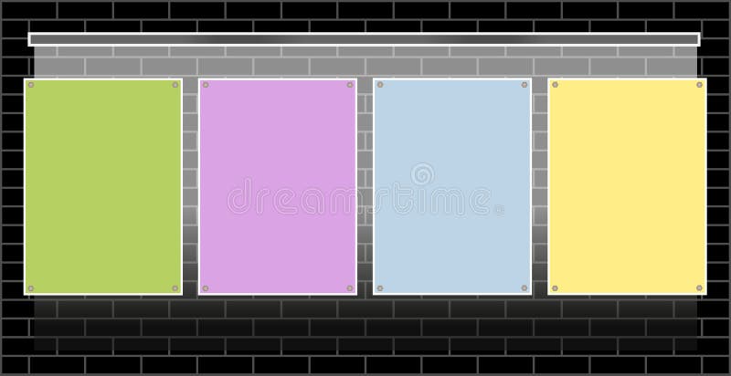 Four Frames Sheets with Copy Space for Ads, Notes, Mockups. Stock ...