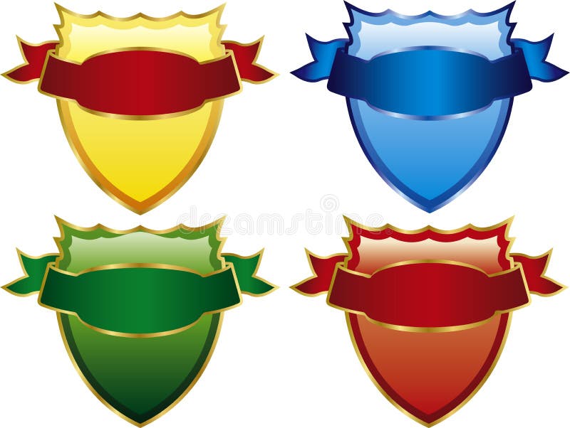 Shield design set stock vector. Illustration of graphic - 5416281
