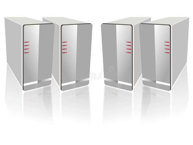 Server Rack stock vector. Illustration of computer, silver - 18220011