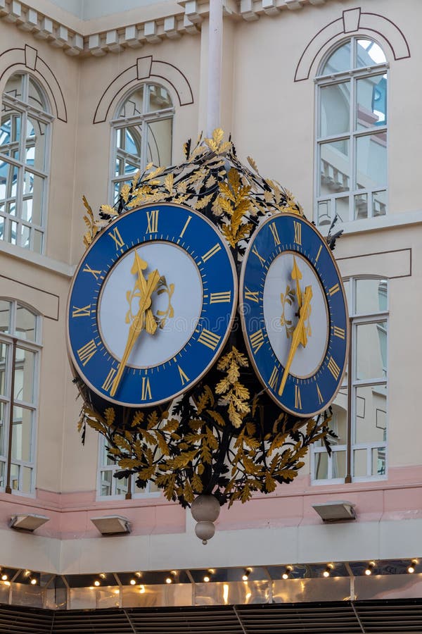 Four-sided Ornamental Clock Wigan Lancashire July 2019 Editorial Image ...