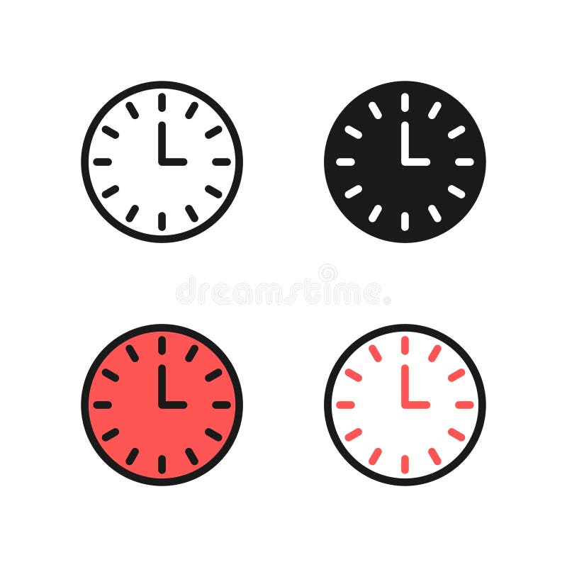 Clock icon ser. Time icon. stock vector. Illustration of icon - 361404007