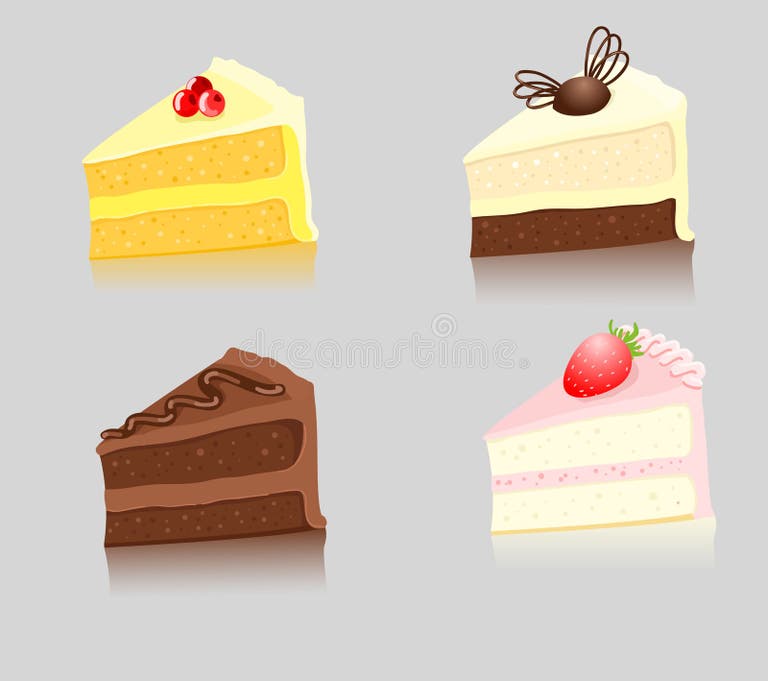 Four Slices Cake Stock Illustrations – 104 Four Slices Cake Stock ...