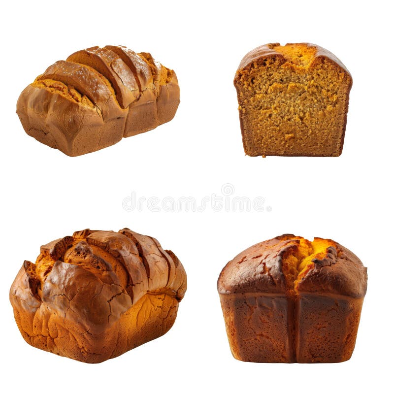 Four Slices of Golden Brown Bread Stock Photo - Illustration of soft ...