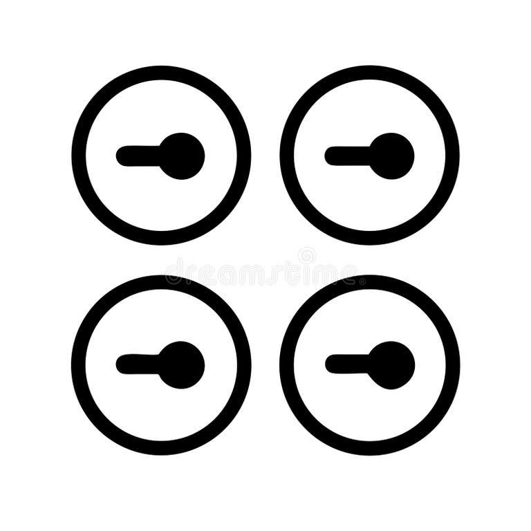 Four Slider Control Icons Interface Graphic Generated Using AI. Stock Illustration ...