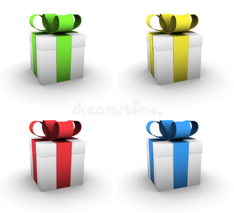 Four Small Gift Boxes Picture. Image: 7020961