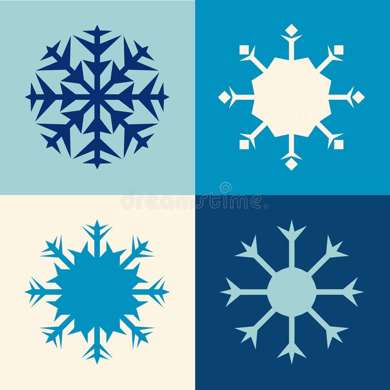 Four snowflakes stock vector. Illustration of decoration - 1676931