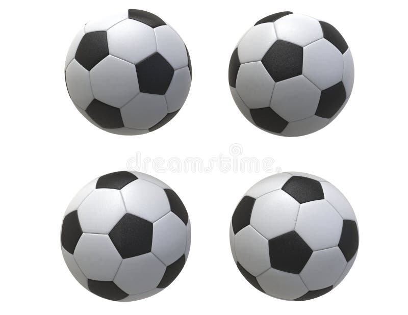 Four Soccer balls stock image. Image of equipment, soccer - 73217441