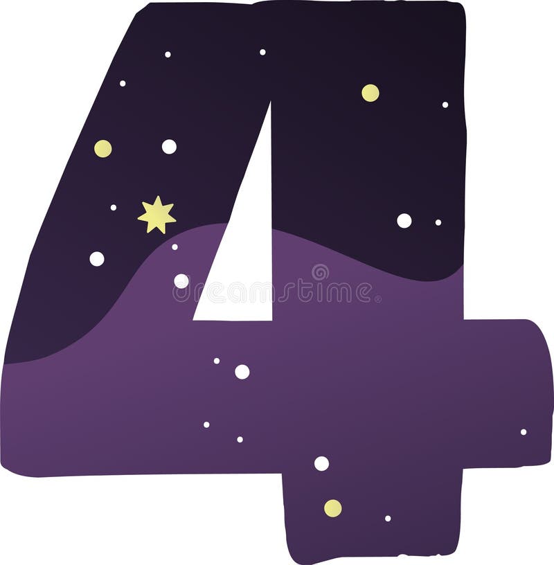 Four Space Digit stock illustration. Illustration of type - 354434101