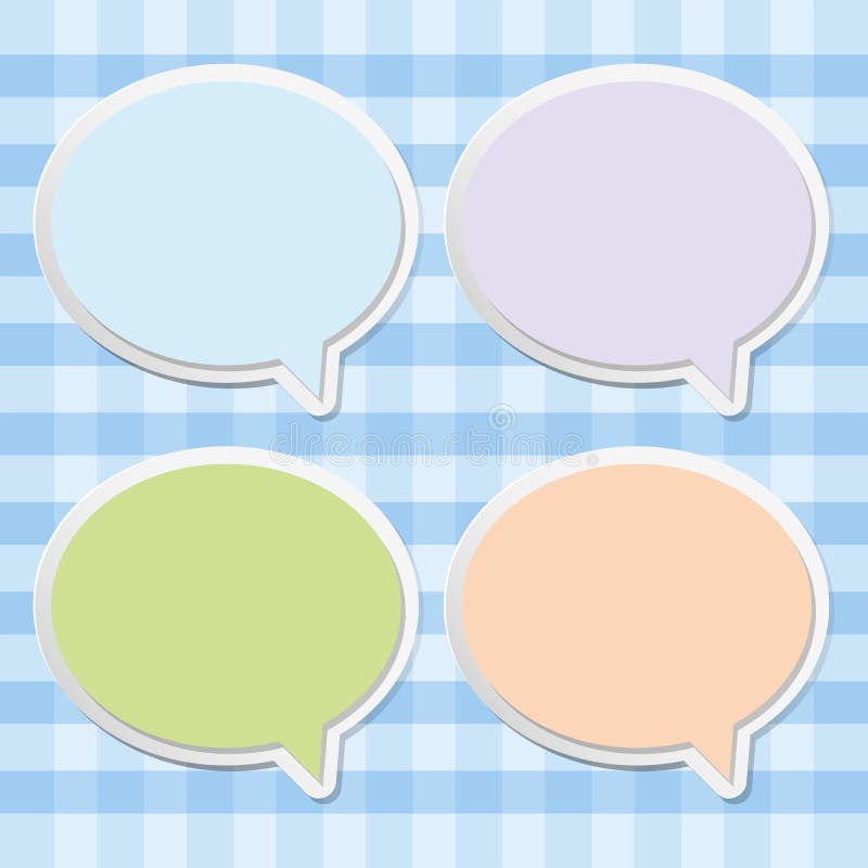 Four Speech Bubble Templates Stock Vector - Illustration of message ...