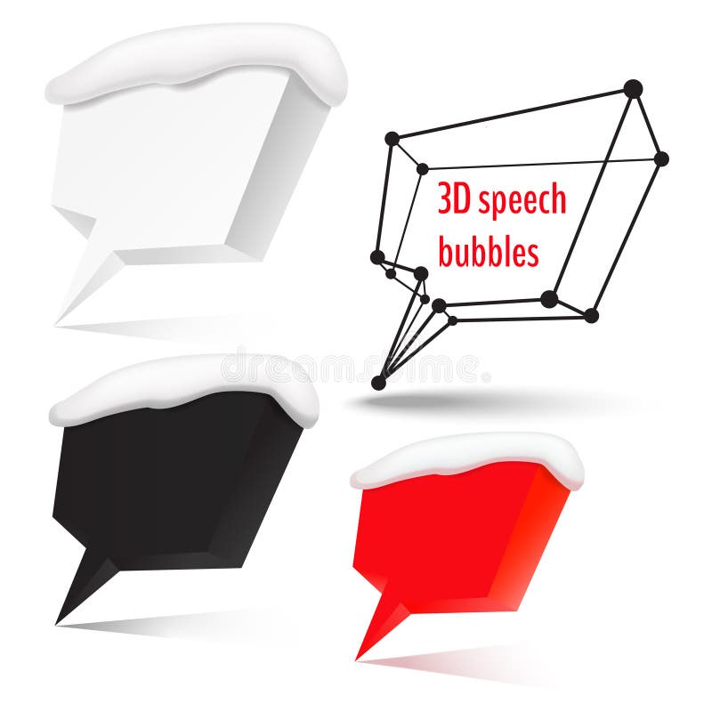 Four Speech Bubbles with Place for Text Stock Vector - Illustration of ...