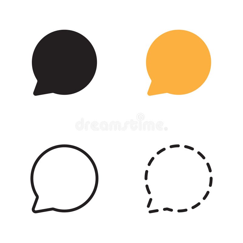 Four Speech Bubbles with Place for Text Stock Vector - Illustration of ...