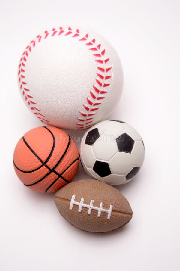 Four sports balls stock photo. Image of equipment, bounce - 4143352