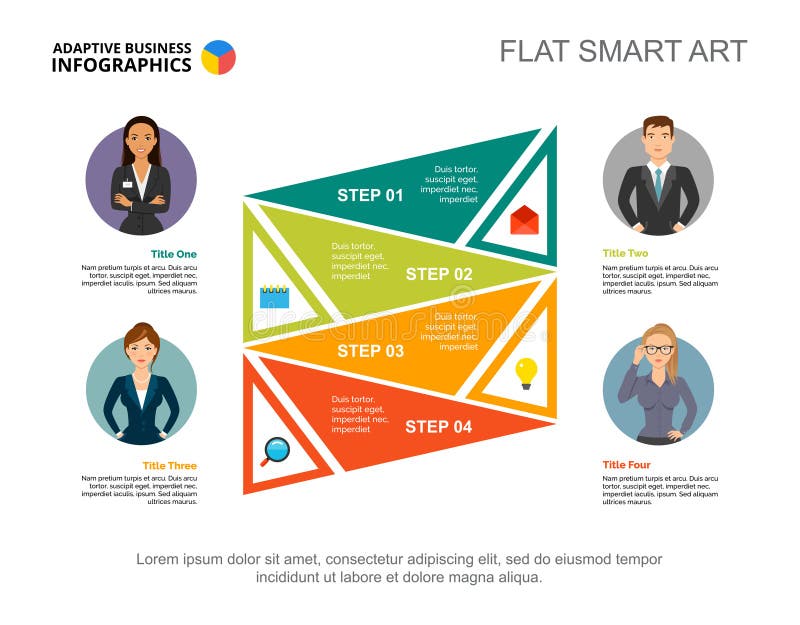 Four Step Chart Editable Template Stock Vector - Illustration of ...
