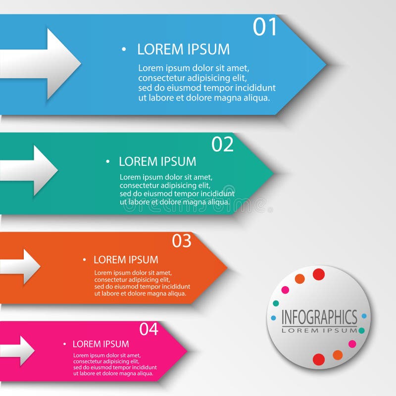 Four Step Info Graphic Design Modern Vector Illustration Stock Vector ...