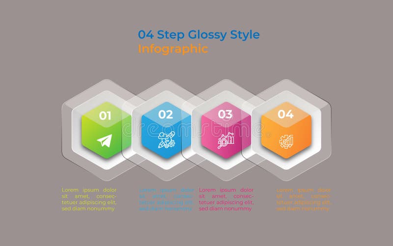 Glossy Polygon Style Vector Eps Infographic Design. Stock Illustration ...