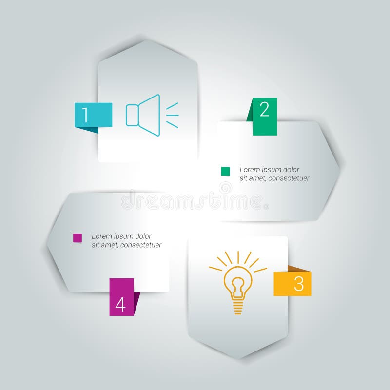 Four Steps Circle Arrow Infographic Scheme, Template, Chart, Diagram ...