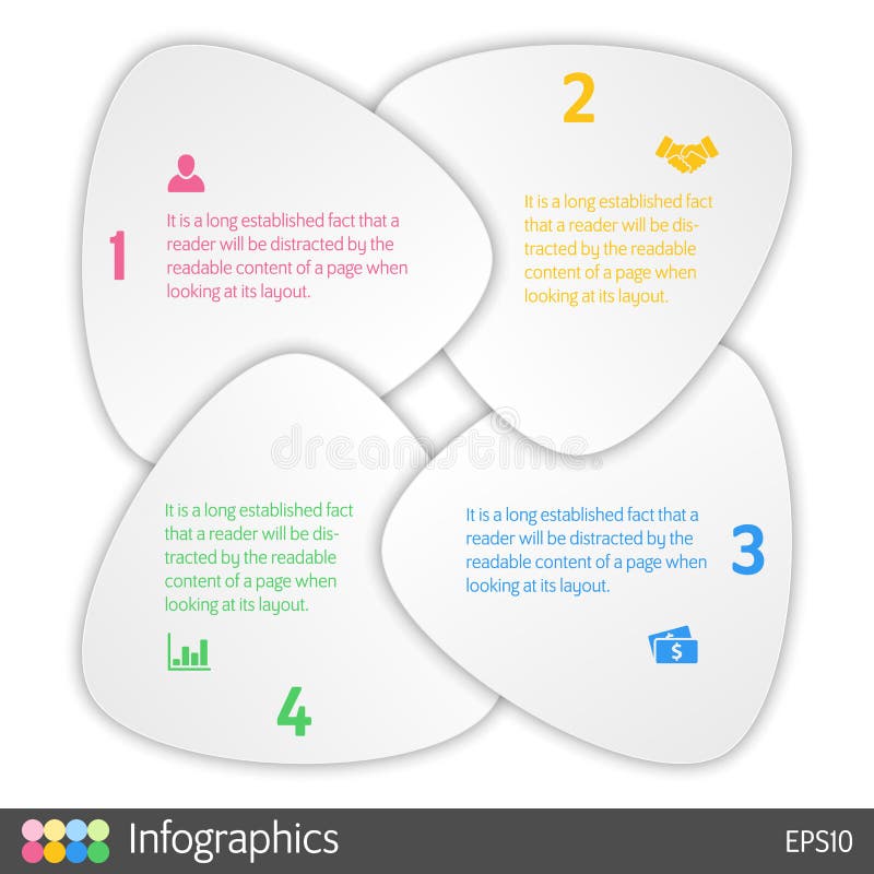 Four Steps Sequence Process Diagram Infographic Layout Concept Stock ...