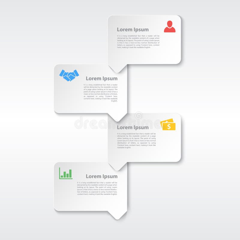 Four Steps Sequence Process Diagram Infographic Layout Concept Stock ...