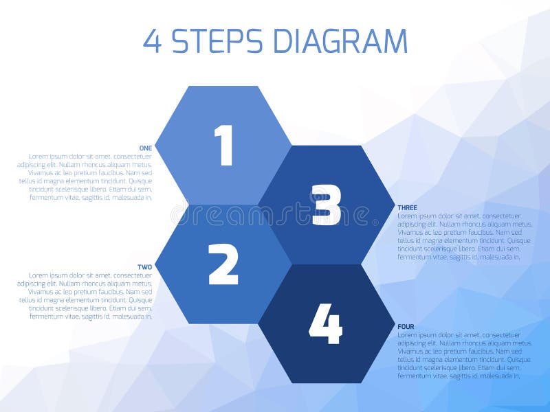 Four steps diagram stock vector. Illustration of progress - 76839468