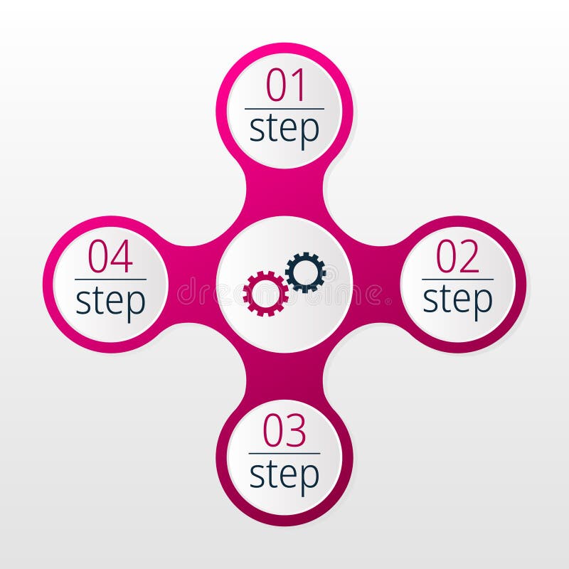 Four Steps Infographic Vector. 1 2 3 4 Number Symbols Stock Vector ...