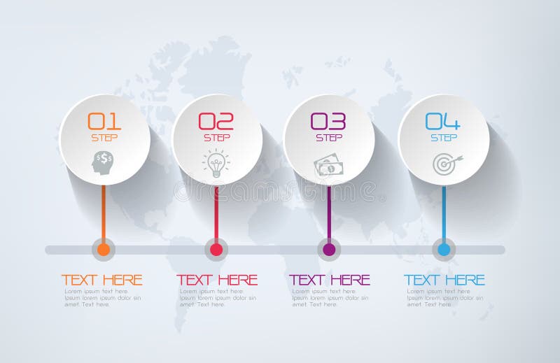 Four Steps Infographics, Business Success Stock Vector - Illustration ...