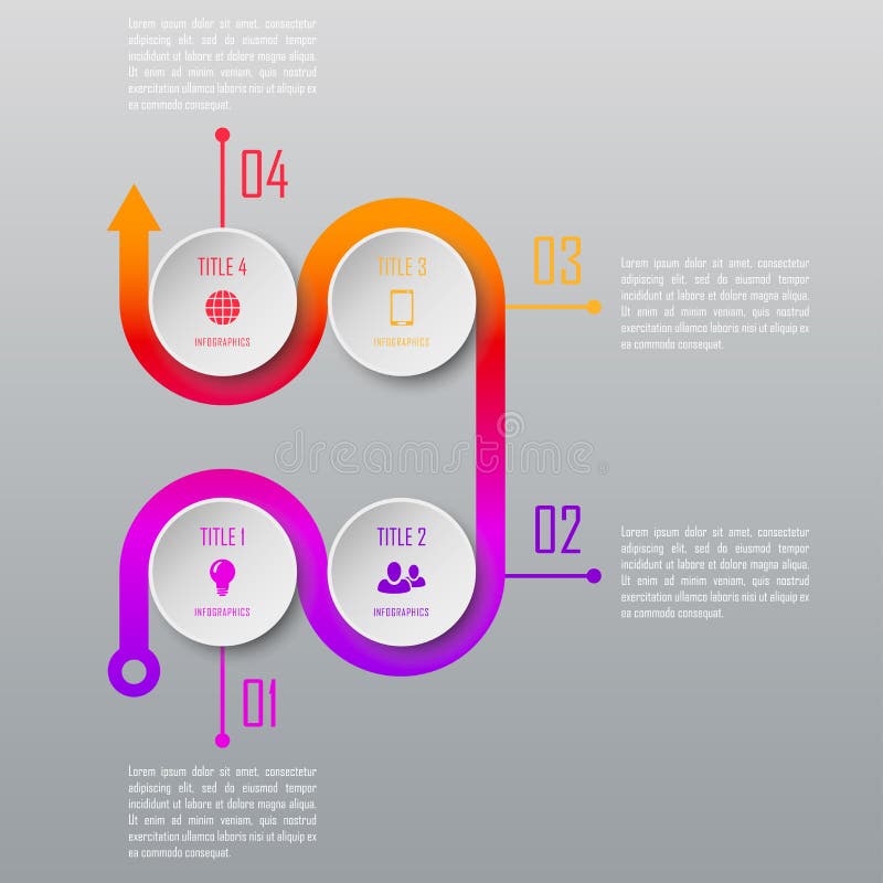 Four Steps Infographics. Infographic Template Stock Vector ...