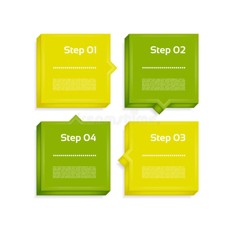 Process Arrows Boxes. Step by Step Vector Set. Three Steps Stock Vector ...