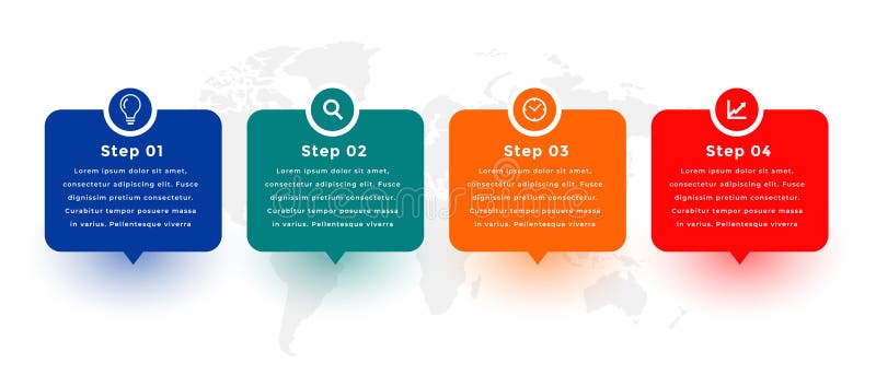 Four Steps Professional Infographic Design Stock Vector - Illustration ...