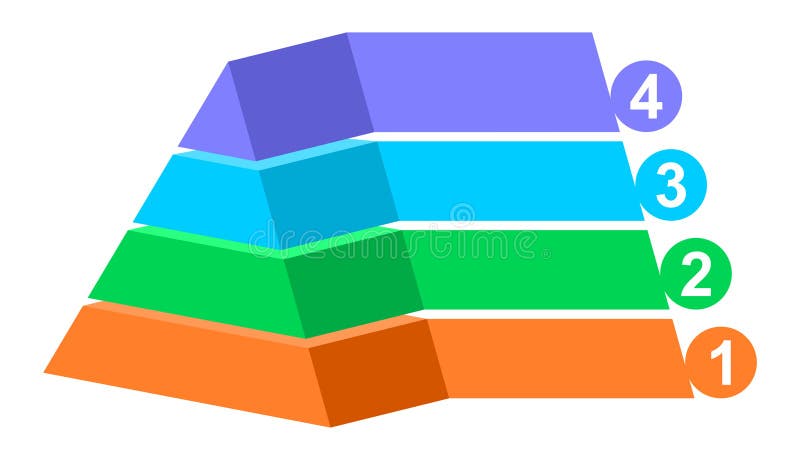 Four Steps Pyramid Infographics Template Stock Photo - Illustration of ...